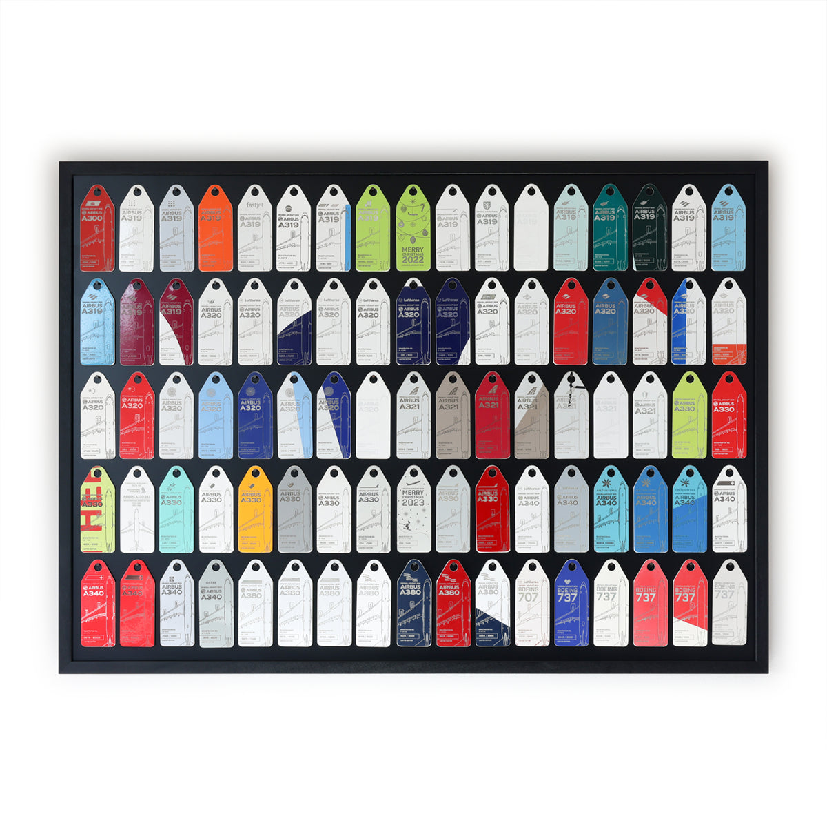 Aviationtag Frame for Collectors 70x50cm | Airplane Tags Collection ...