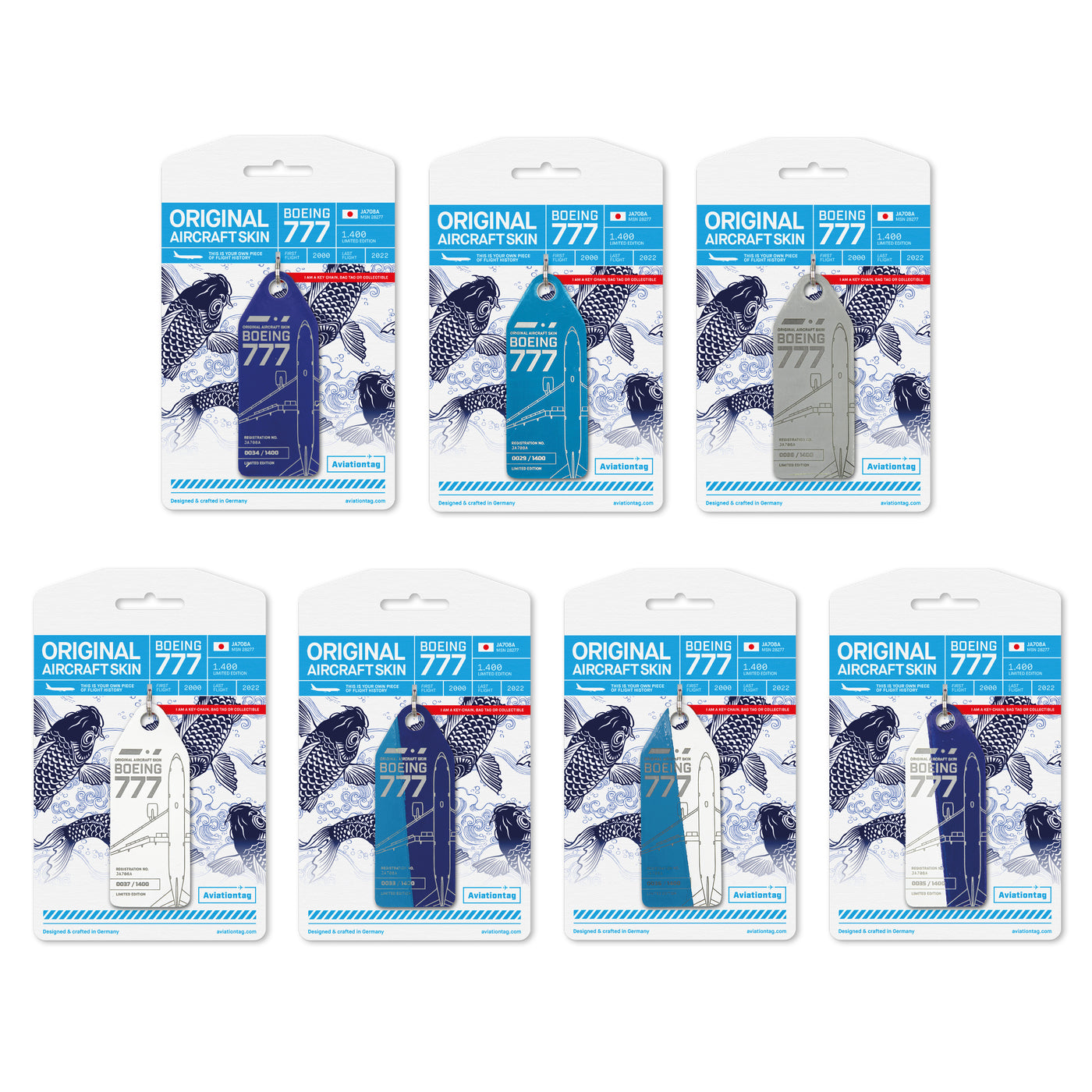 ANA's JA708A Boeing 777: Skyborne Chronicle & Aviationtag Keychain