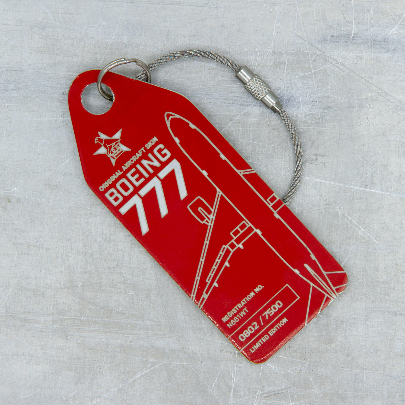 Aviationtag Luggage and Keychain: Boeing 777 from Air Zimbabwe