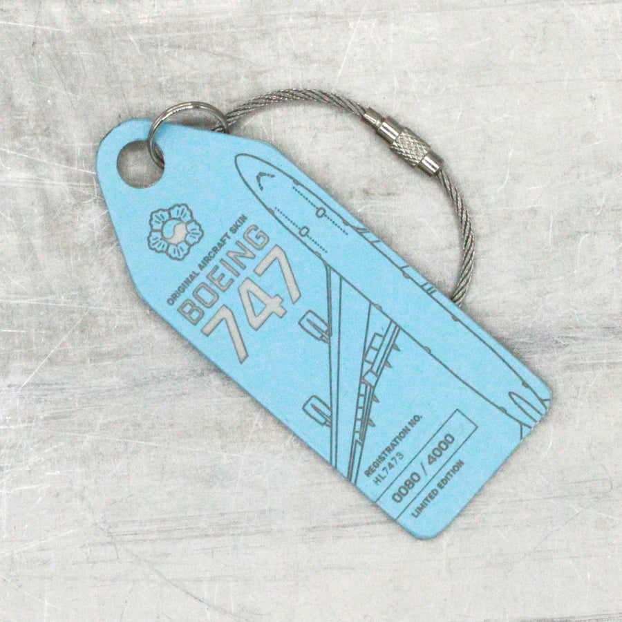 Airplane Skin Tags | Boeing 747 HL7473 Keychain | Aviationtag
