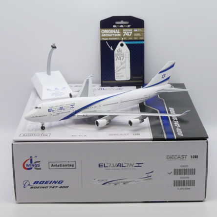 El Al Boeing 747-400 4X-ELA Edition 1:200 JC Wings Flugzeugmodell Set ...