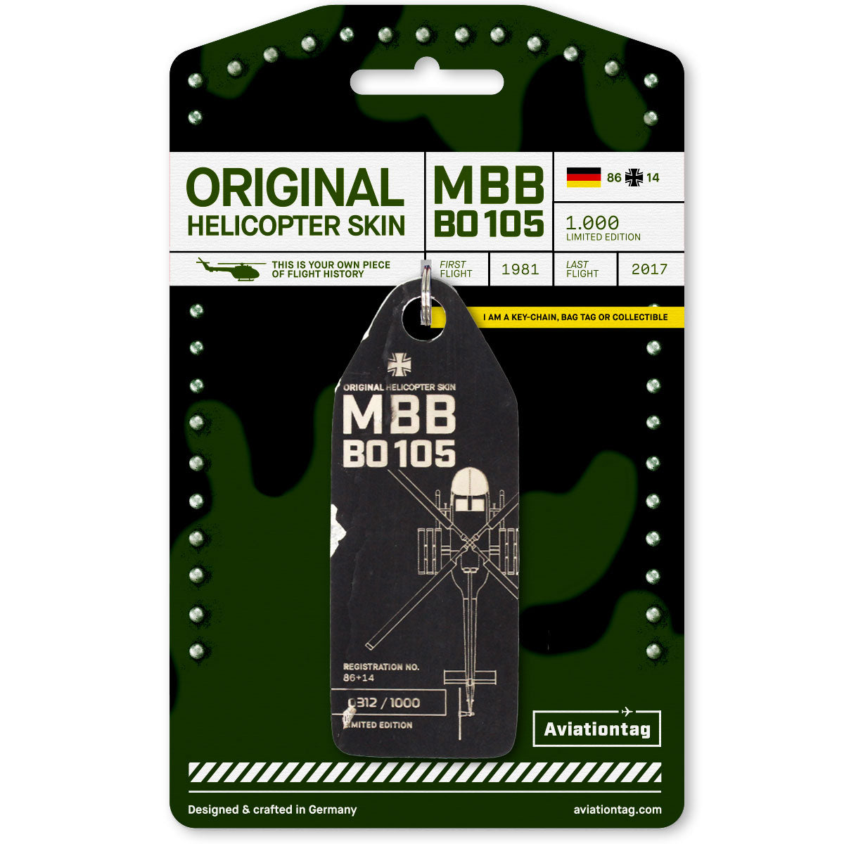 Bundeswehr Helikopter Bo 105 - 86+14 Schwarz kaufen