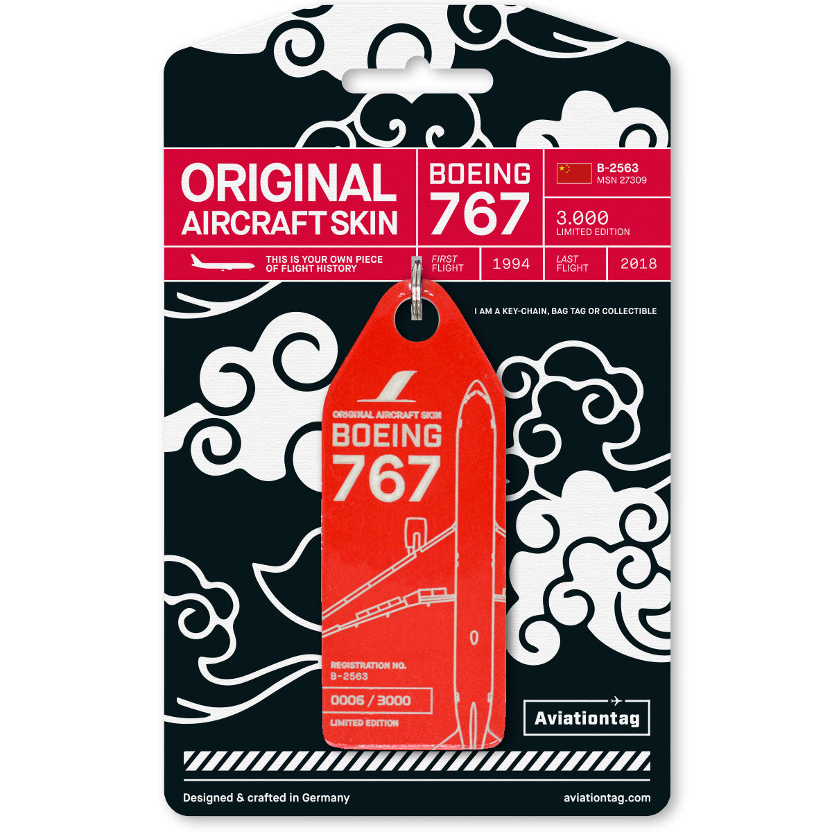 Boeing 767 – B-2563 Schlüsselanhänger Rot kaufen – Aviationtag