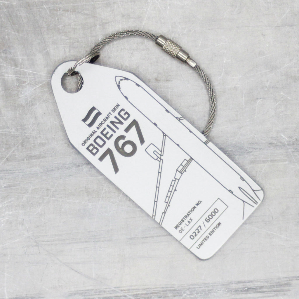 Boeing 767 OE-LAX Keychain | Airplane Skin Tags | Aviationtag