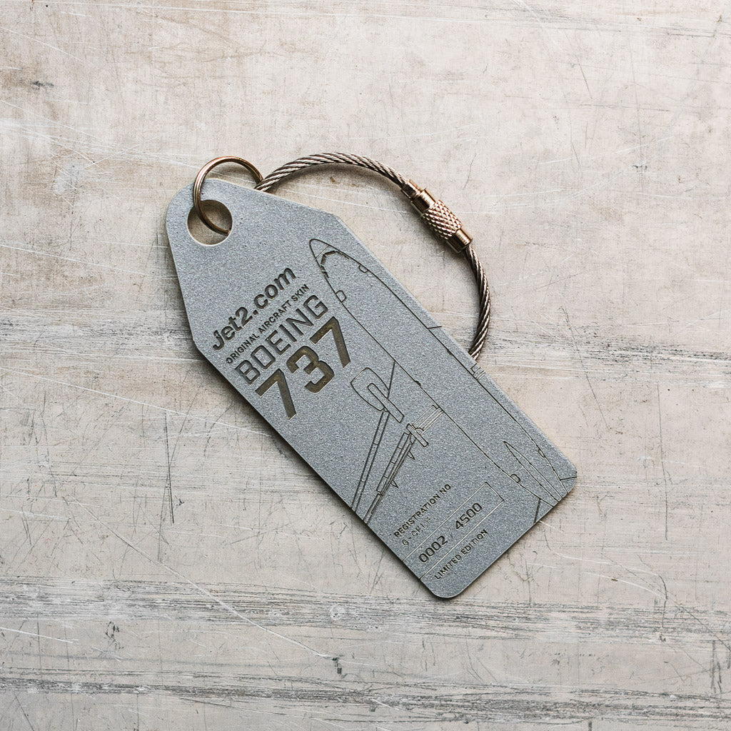 Original Aircraft Skin Tags | Jet2 Boeing 737 G-CELH Keychain | Aviationtag