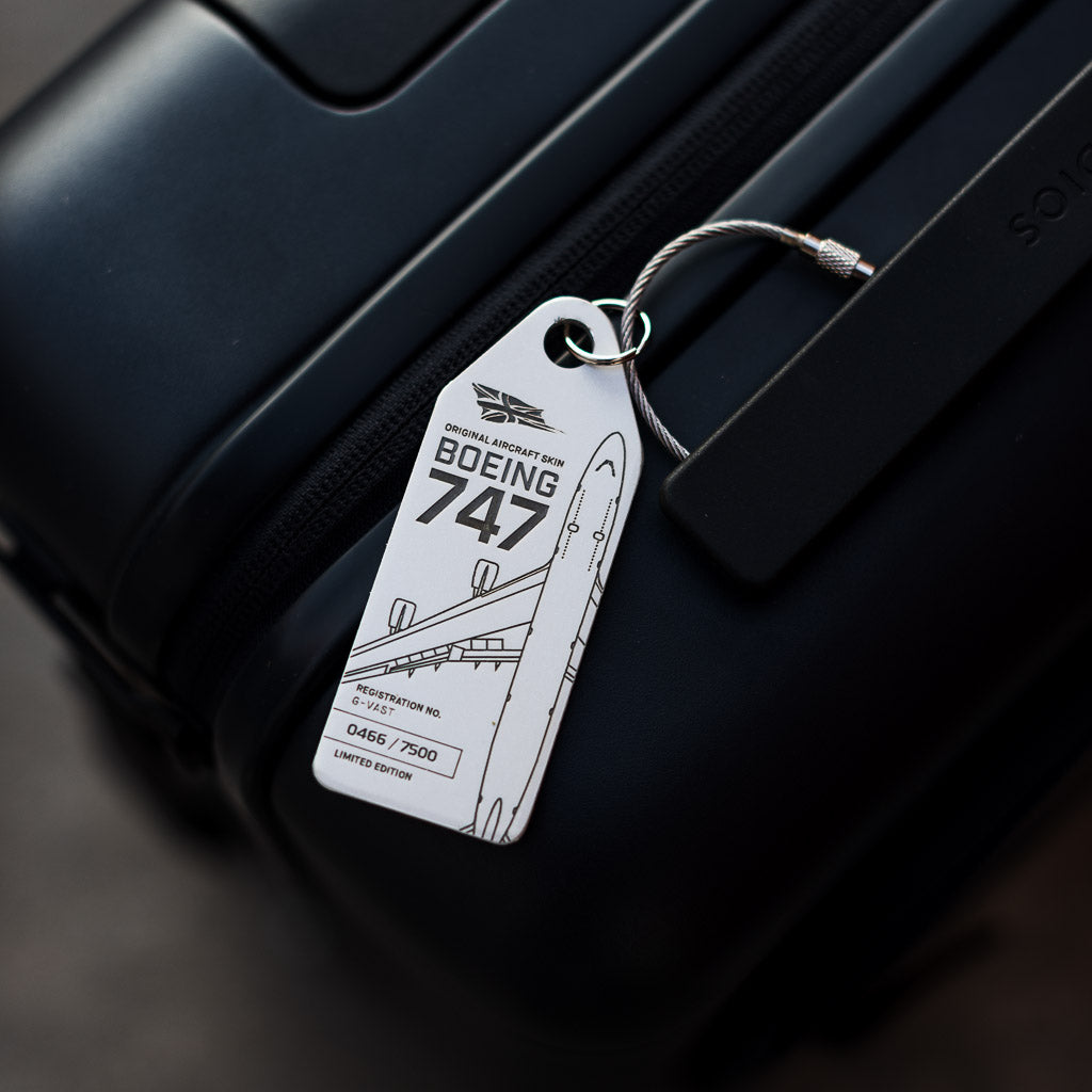 747 Skin Tag | Boeing 747 G-VAST Keychain | Aviationtag